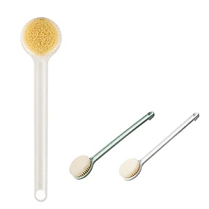 INGVY Dry Brushing Body Brush 1pc Long Handle Bath Brush Soft Body Scrubber Shower Exfoliator Scrub Skin Massager Nylon Cleaning Brush Bathroom Accessories (Color : Green)