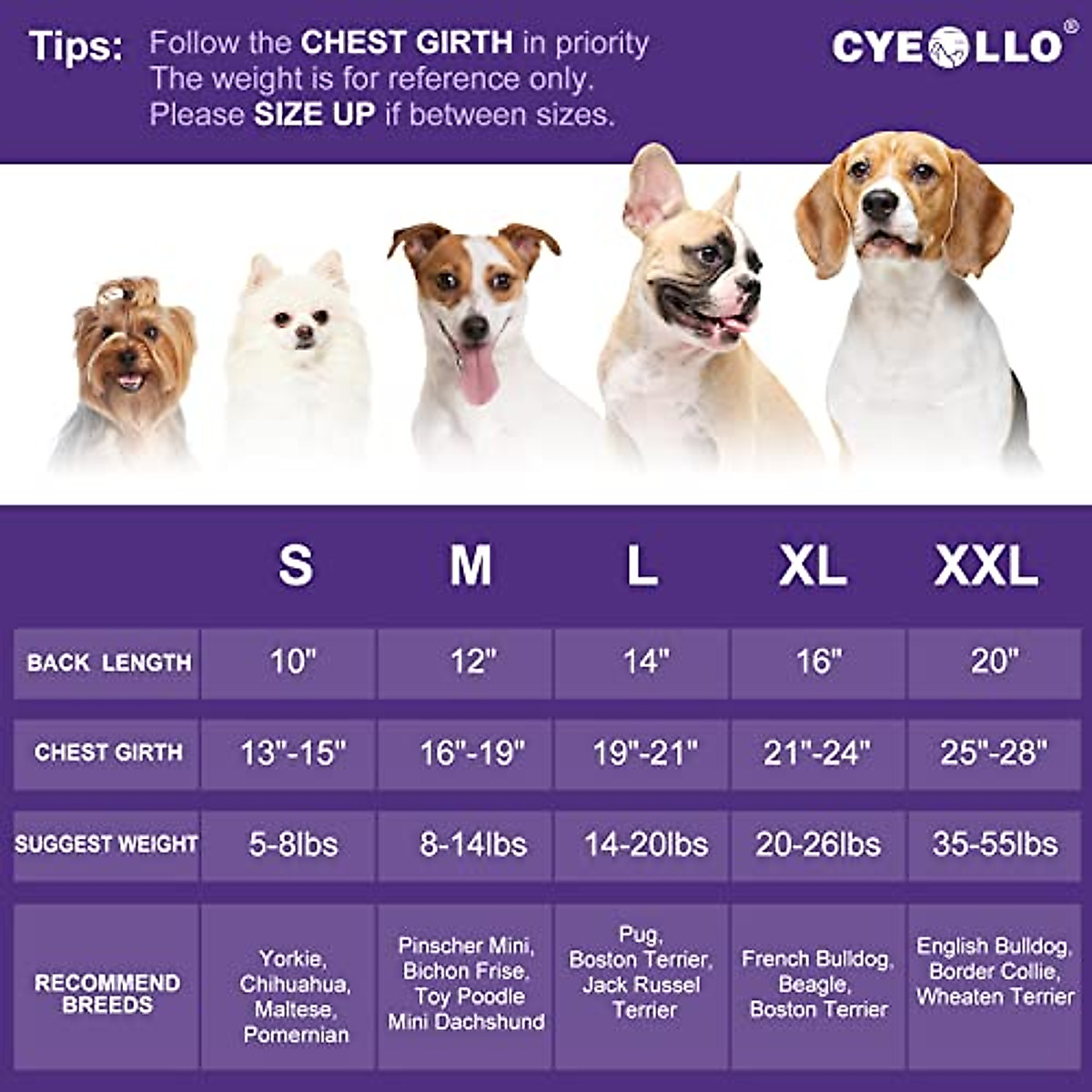 cyeollo Dog Coat Puffer Jacket for Cold Weather Windproof Warm Puffer Jackets with Fleece High Collar Winter Pet Vest for Small Dogs Clothes Boy Apparel, Burgundy Small