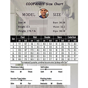 COOFANDY Men's Casual Shirt Long Sleeve Buffalo Plaid Checkered Flannel Shirts Black White