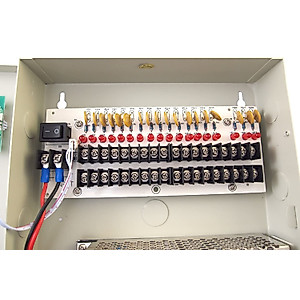 Evertech Power Box 18 Ch Channel 12V DC 10 A Power Supply Distribution Box for CCTV DVR Security Camera LED Lights