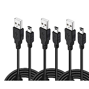 Rzzhgzq 3 Pack 10ft PS3 Controller Charger Cable Charger for Sony Playstation 3 / PS-3 Slim SixAxis Controller,PS3 Charging Cord,PS Move DualShock 3 Remote Charge Wire,Digital Camera, TI84 Plus CE