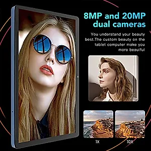 10.1in Tablet for Android 11,12GB RAM 256GB ROM,2.4/5GWiFi Octa Core CPU,8000mAh Rechargeable Mobile Calling Tablet for Gaming Office