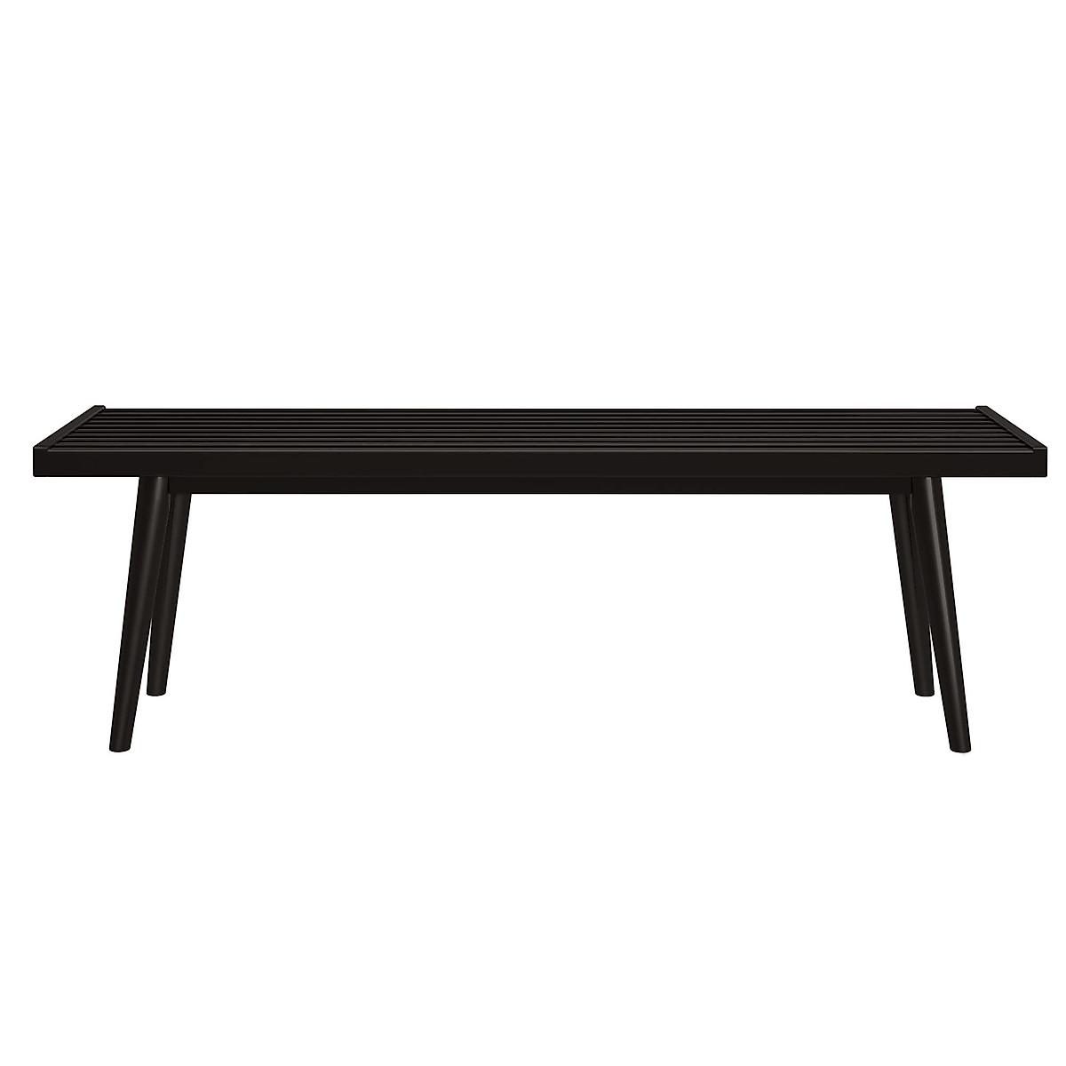 Plank+Beam Mid-Century Modern Entryway Bench, Black