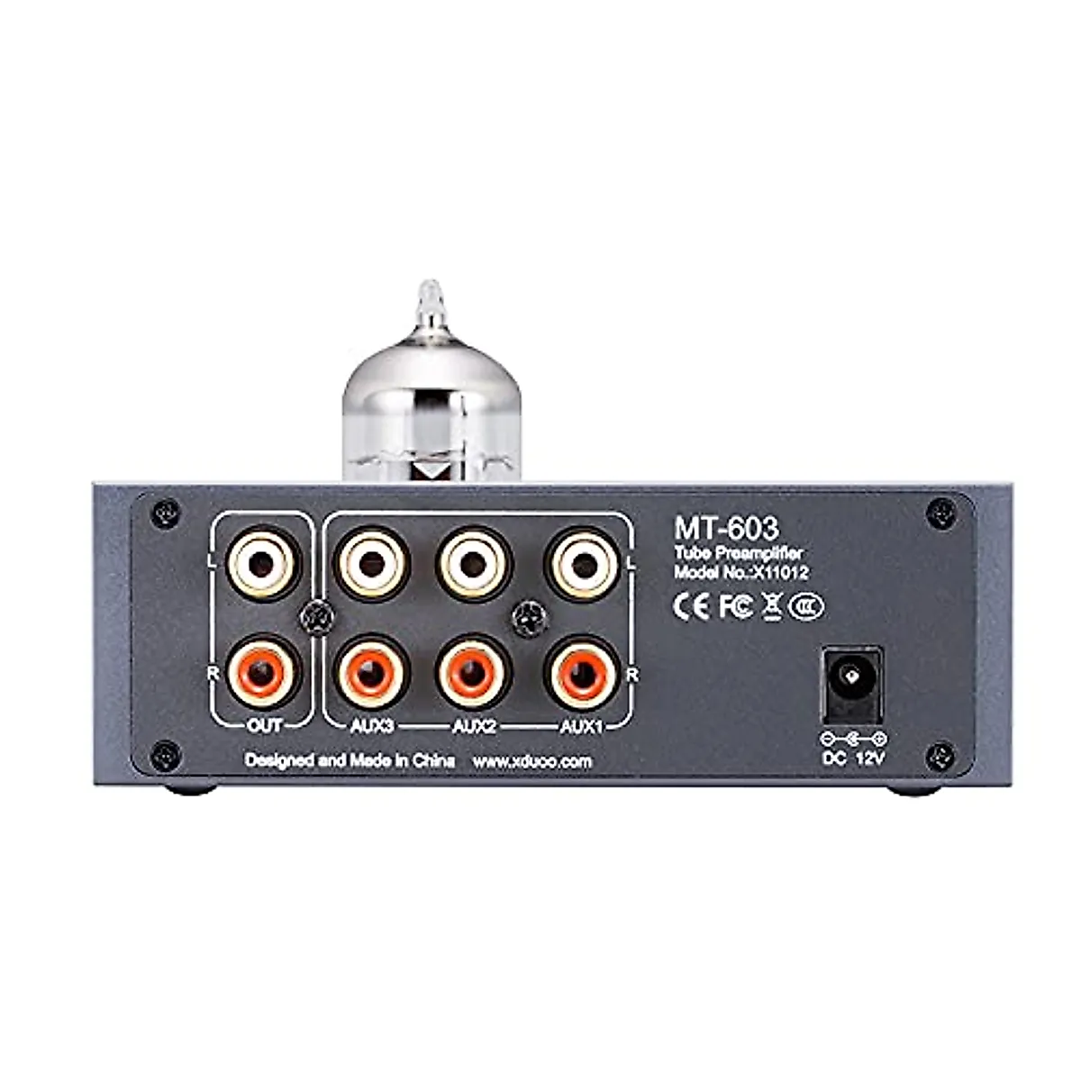 Linsoul XDUOO MT-603 12AU7 Tube Pre-Amplifier with 4 AUX Audio Inputs