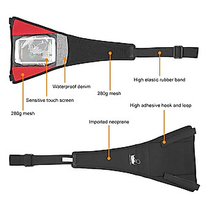 Bike Sweat Guard, Sweat Net Catcher with Waterproof Denim Phone Pouch for Road Bike and Mountain Bike