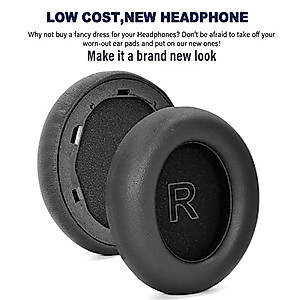 Sodorous Life Q30 Ear Pads Replacement Ear Cushion Foam Softer Protein Leather Earpads Compatible with Anker Soundcore Life Q30 / Q30 BT Headphones, Softer Leather Foam