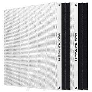 Lhari AP-1512HH True HEPA Filter Replacement, Compatible with Coway Airmega AP-1512HH and 200M Air Purifier, Compare to AP-1512HH-FP, AP-1518R, AP-1519P Air Filter, Item NO #3304899, 2-Pack