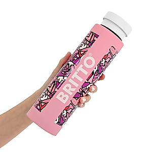 BRITTO Romero 25oz Insulated Water Bottle, Stainless Steel, Alive - Pink'