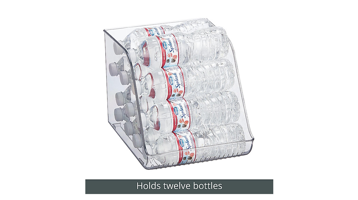 mDesign Stackable Water Bottle Storage Bin - Organize Your Kitchen