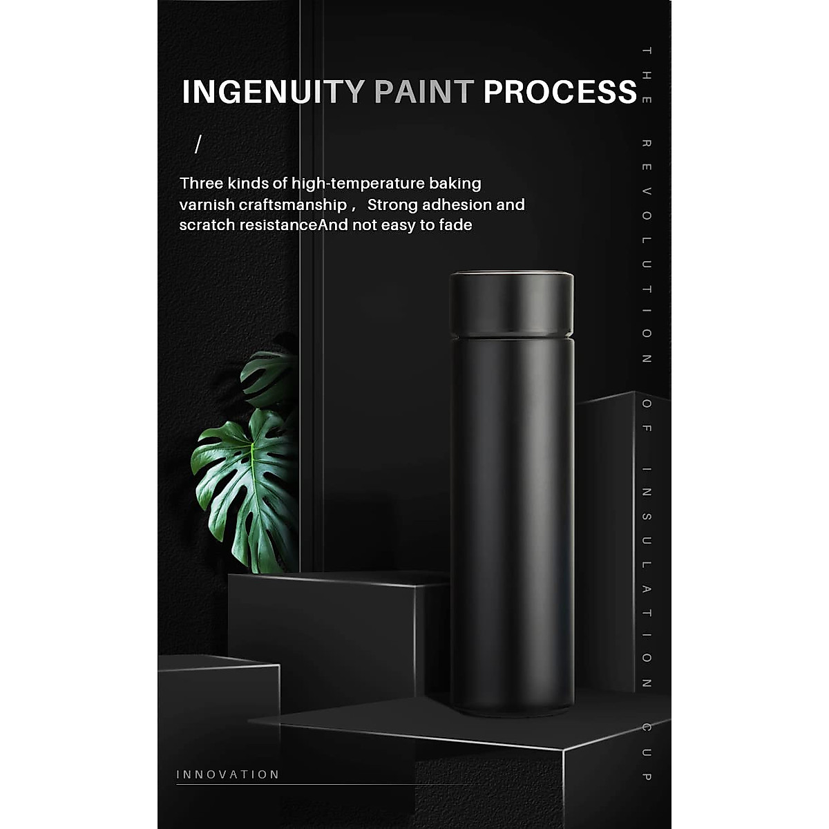 Smart Water Bottles with Digital Temperature Display Coffee Tea Infuser Bottle LED Thermal Cup Double Walled Vacuum Insulated Stainless Steel Flask Leak Proof Travel Mug Keep Warm…