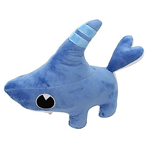 Whrigud Large Shark Dog Stuffed Animal Plush Toy Kawaii Shark Puppy Plushie Doll (Blue)