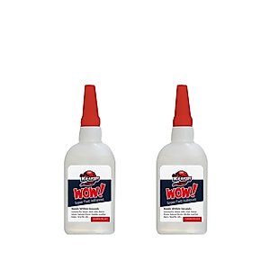 Kraken Bond Wow! Super Crazy Glue Clear - (2x3.5 oz) Strong Cyanoacrylate (CA) Glue for Plastic, Metal, Wood, PVC, Fast Curing Epoxy Adhesive | 2 Pack
