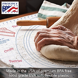 Cut N' Funnel Large Premium Flexible Plastic Pastry Mat 24" x 18" Made in the USA of BPA Free Flexible Plastic