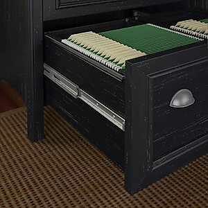 Bush Furniture Fairview 2 Drawer Lateral File Cabinet, Home Office Storage for Letter, Legal, and A4-Size Documents, 32W, Antique Black