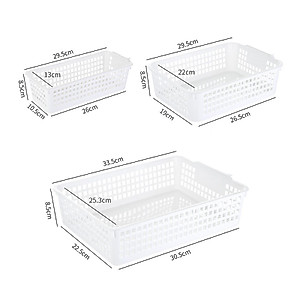 IEUDNS 3 Pieces Storage Basket, Food Serving Box, Jewelry Box Desktop Storage Tray for Living Room, Shelves, Laundry, Toy, S