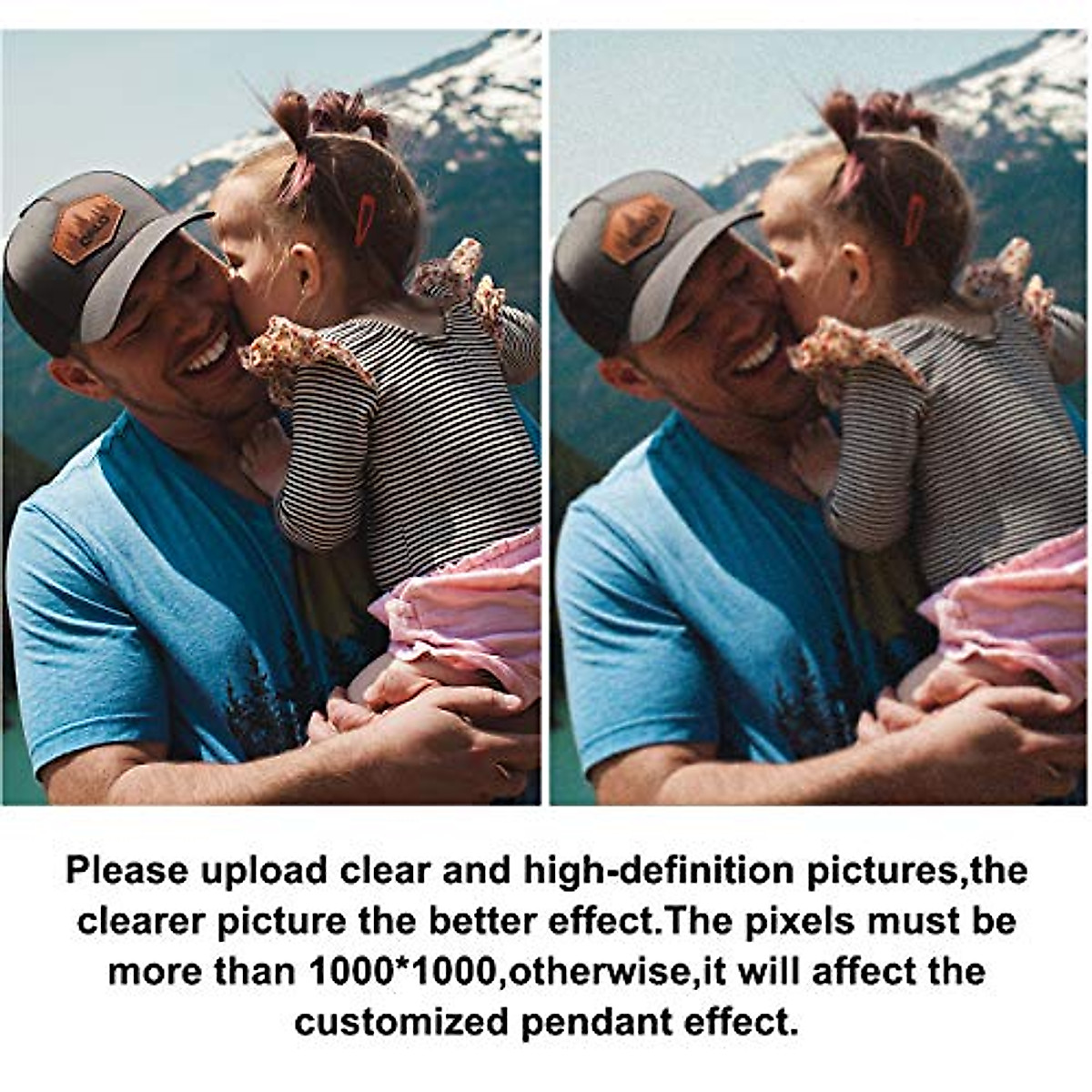 Jovivi Personalized Photo Picture Necklace Custom Special Date Calendar Dog Tag Pendant Engraved Name Messsage for Couples Anniversary Day Gifts