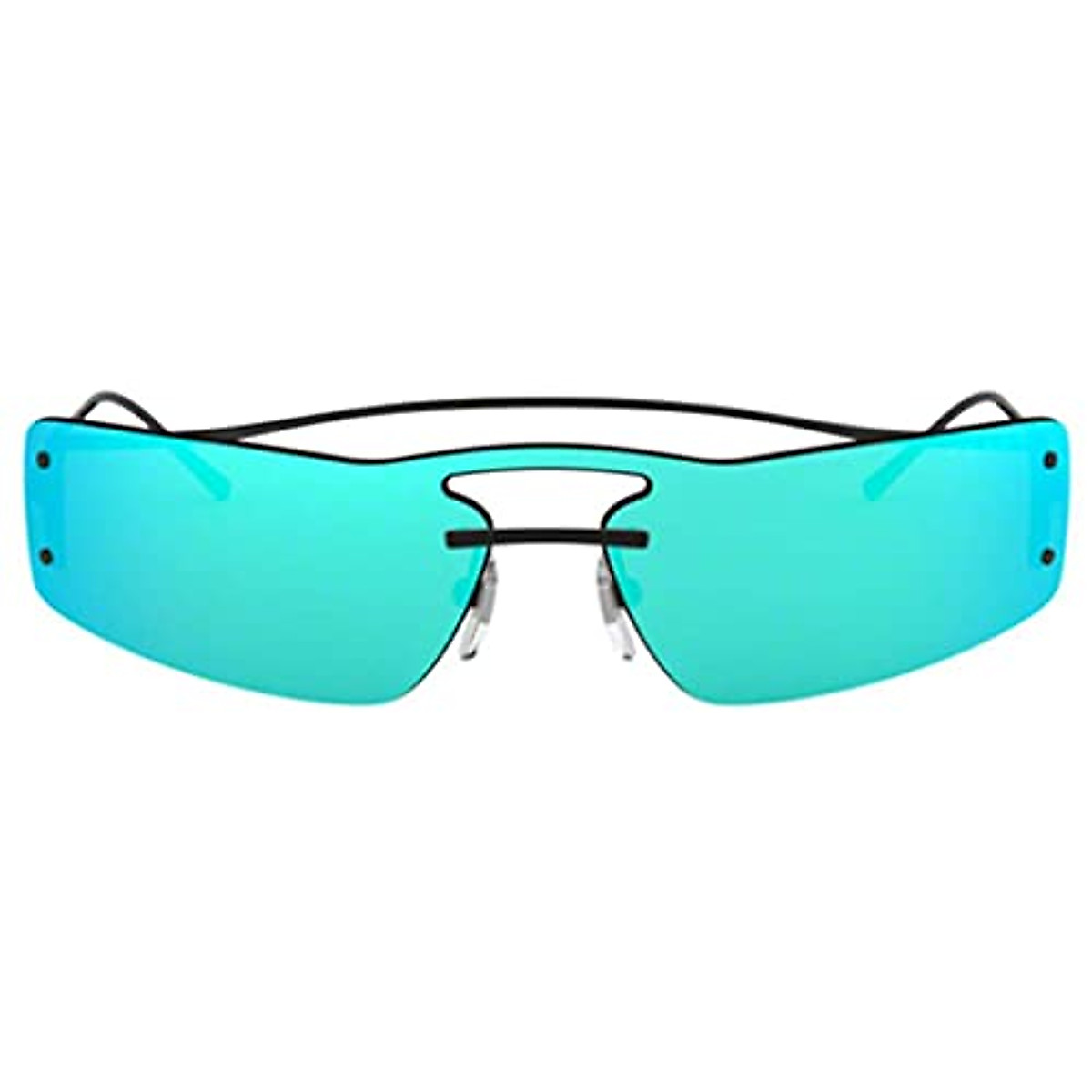 Prada CATWALK PR61VS Sunglasses 1AB336-38 -, Light Green Mirror Blue PR61VS-1AB336-38