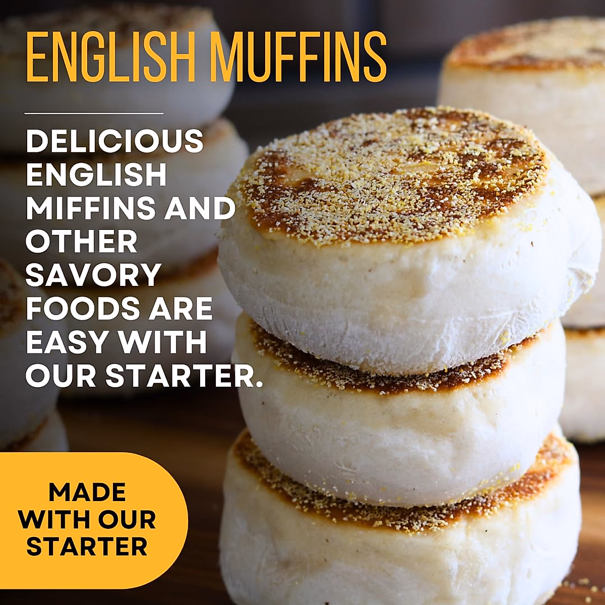 Better Bread Premium Heirloom Sourdough Starter Culture So Blessed Heirloom Style Freeze Dried Starter Culture for Baking Sourdough Bread | Perfect for Pancakes, Biscuits, Pretzels, & More | Non-GMO Prebiotic Artisan Bread | Made with Organic Ingredients