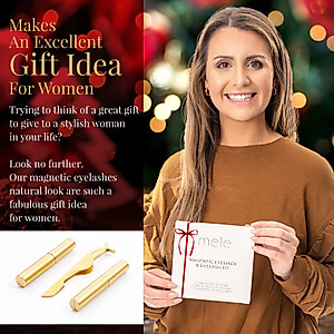 MELE Mele Magnetic Eyelashes & Eyeliner Kit | Reusable Easy To Apply Natural Looking Lash Kit | Long Lasting Comfortable False Lashes | 5 Pairs, 8 Piece Set