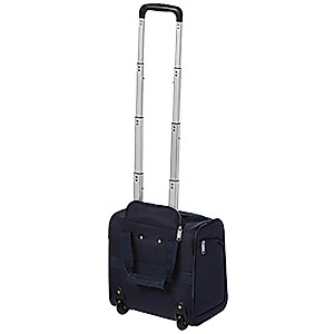 Amazon Basics Underseat Carry-On Rolling Travel Luggage Bag, 14 Inches, Navy Blue