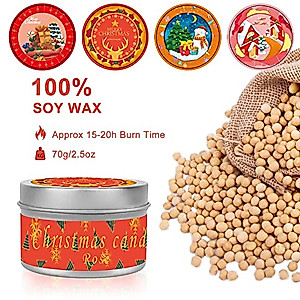 Christmas Scented Candles Gift Set, 12 PCS 2.5oz Aromatherapy Candles Gifts for Women Soy Wax Candles Gift for mom Portable Travel Tin Jar Candles for Birthday, Thanksgiving, Mother's Day