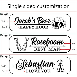 Personalized Wooden Bottle Opener Gift, Beer Gift for Him, Groomsman， Brother, Boy Friend, Father, Unique Gifts for Father's Day, Birthday, Bachelor Party, Christmas