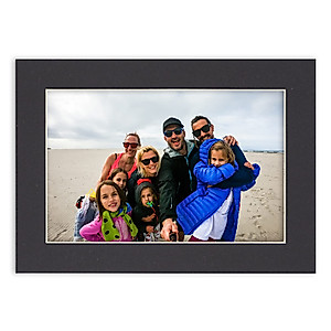 12x12 Precut Mat Board for 16x16 Frame - Acid-Free Black 12x12 Photo Matte Made to Fit a 16x16 Picture Frame, Premium Matboard for Family Photos, Show Kits, Art, Picture Framing, Pack of 1 Mat
