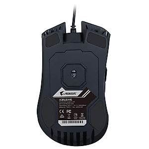 GIGABYTE AORUS RGB 16000 dpi Optical Sensor Fully Programmable and Saved Onboard 16.7M Customizable Lighting Gaming Mouse - GM-AORUS M5,Black