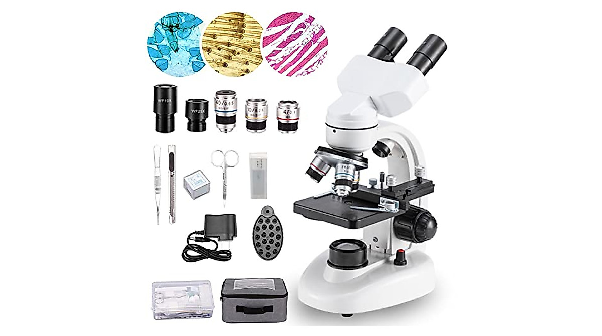 Pro Binocular Microscope 2000X for Adults & Students