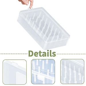 QZONELIFE 2pcs Sewing Organizer Sewing Threads Box Bobbins Holder Storage Case 42 Slots Transparent Needle Spool Organizer Sewing Threads, Hold 30 pcs 0.5D x 2.4H in Spool + 12 pcs 1D x 2.4H in Spool