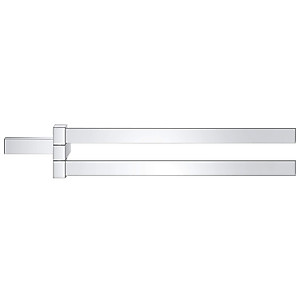 Grohe 40768000 Selection Cube Double Towel-Bar, Polished Chrome