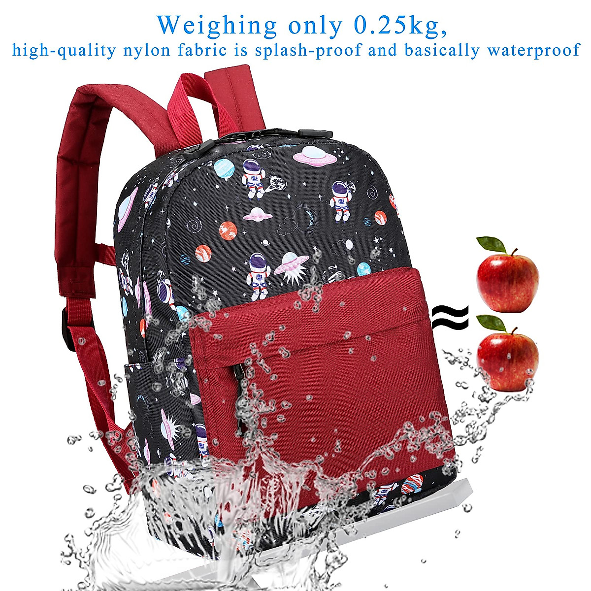 Vanaheimr Toddler Kids Backpack Boy Astronauts Universe Preschool Cute Backpack Child Daycare School Bag Nursery with Chest Strap