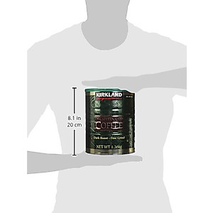 Kirkland Signature 100% Colombian Dark Roast Decaffeinated Ground Coffee - 1.36kg