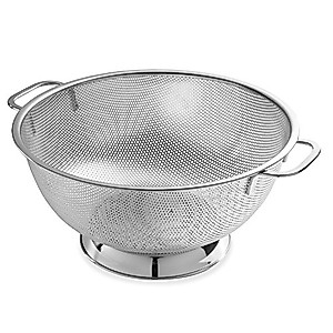 Bellemain 5 Qt Metal Colander with Handle | Pasta, Spaghetti, Berry, Fruit, Vegetable, Kitchen Food Strainer Basket | 18/8 Stainless Steel Colander Bowl | Pot Drainer for Cooking, Sifter Strainer