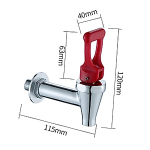 BUTIFULSIC Water Boiler Faucet Universal Water Boiler Tap Beverage Serveware Sink Water Tap Replacement Spigot for Sun Tea Jar Bath Sink Faucets Pull down Kitchen Faucet Cask Silver Brass