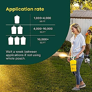Sunday Lawn Kickstart Fertilizer, 42.3oz for Lawn Improvement - Includes Universal Sprayer Attachment - Covers Up to 5,000 Sq Ft - Easy Application in 15 Minutes or Less - Boost Your Lawn's Health Today!