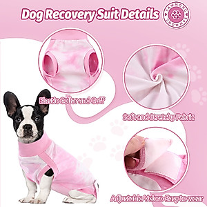 SAWMONG Dog Surgery Recovery Suit, Tie Dye Pet Surgical Suit for Female & Male, Cone E-Collar Alternatives After Spay for Abdominal Wounds, Anti-Licking Neuter Dog Onesie for Small Medium Large Dogs