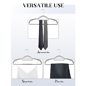 HOUSE DAY Plastic Hangers 50 Pack, Plastic Clothes Hangers Non Slip Hangers, Heavy Duty Plastic Hangers with 360° Swivel Hook, Ultra Thin Hangers Space Saving, Gray Hangers for Closet