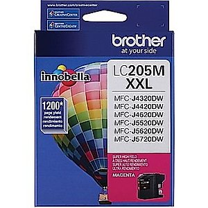BROTHER LC205MS ORIGINAL MAGENTA INK,SUPER High-Yield