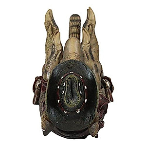 Ebros Gift Coiled Tipsy Drunk and Wild Armored Cowboy Sheriff Armadillo Booze Guzzler 12" Long Wine Bottle Holder Storage Caddy Figurine for Party Hosting Kitchen and Home Decor Statue