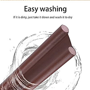 Door Draft Stopper 37 Inch Weather Stripping Blocker, Double Sided Door Draft Guard, Adjustable Door Bottom Stopper Dust-Proof, Draft-Proof, Water-Proof (White)