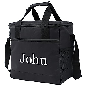 RC ROCKCOW Embroidery Personalized Large Lunch Bag 24-Can (15L) Insulated Lunch Box Soft Cooler Cooling Tote for Adult Men Women