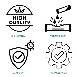 Square U-Bolt, Stainless Steel Square U-Bolt Boat Trailer Ubolts with washers and Nuts, U-Bolts for Sailboat Trailer, Automobiles Trailer Replacement Parts, 4 Pack (D-1/2-13 X W 2-1/16" X L 6-3/4")