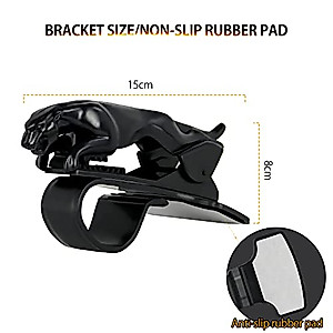 HAOYAYA Car Leopard Form Navigation Dashboard Phone Holder 360 Degree Rotating Phone Mount Stand Bracket-Best Xmas Gifts(Black)