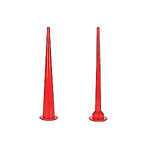 Caulking Nozzle for Sausage Caulking Gun, Reusable Caulk Nozzle Applicator, Durable Epoxy Piston Caulk Cap, Replacement Extension Tool Supplies Applied in The Construction (Red-2Pack)