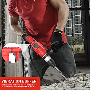 1-Inch SDS-Plus Rotary Hammer Drill, MPT 8.8 Amp Power Hammer Drill, 3 Functions Hammer Drill Heavy Duty for Concrete, Including Chisels, Drill Bits, Grease with Case