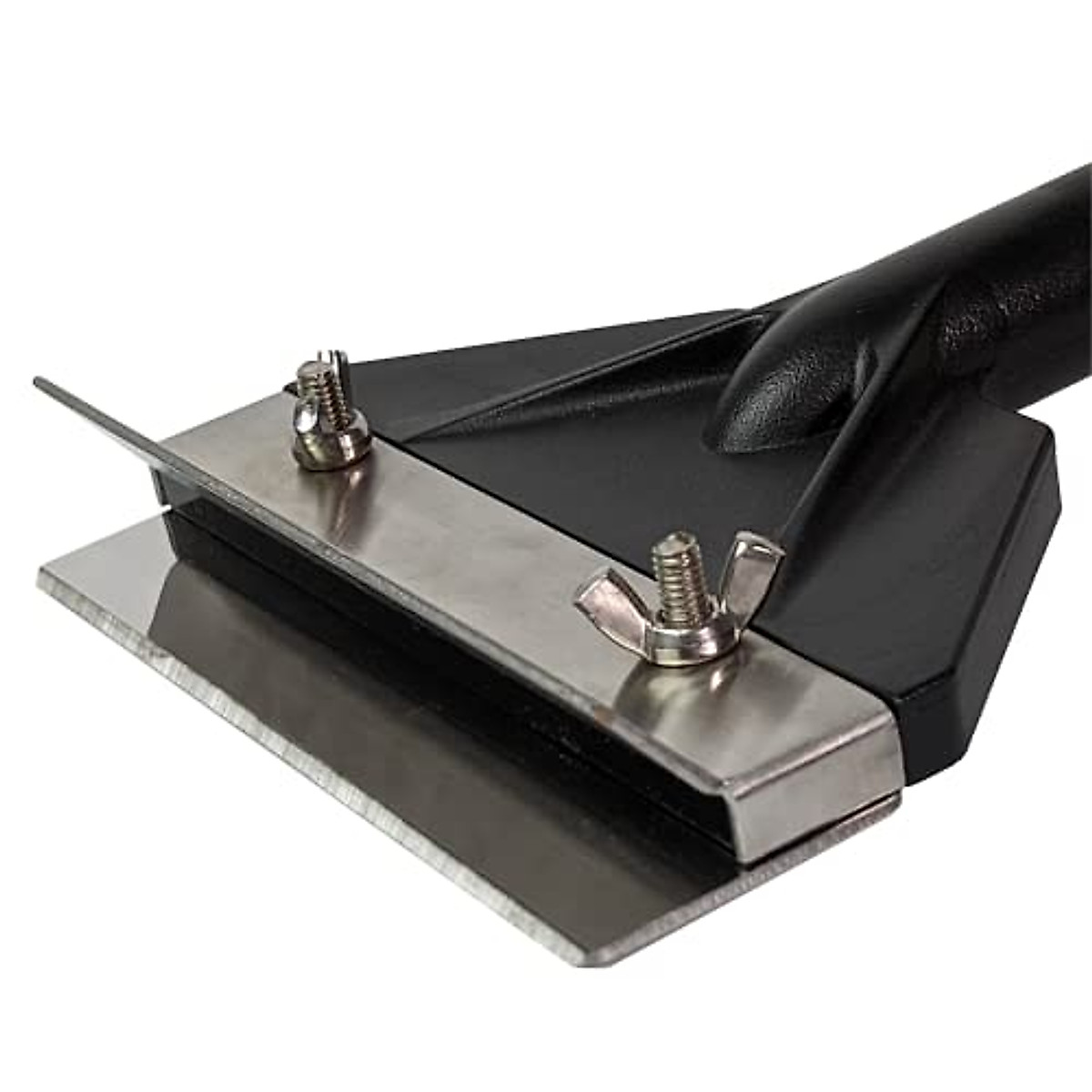 Chef Master Commercial Griddle Scraper, Flat Iron Grill Griddle Scraper, Professional Restaurant Grade Quality, Blackstone Grill Griddle Scraper, Long Handle for Added Protection, Model 90254