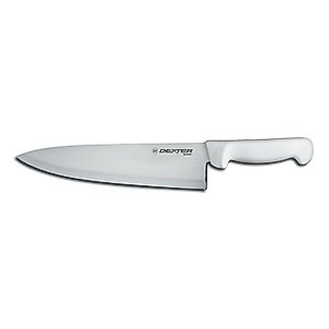 Basics P94831 10" Wide White Cooks Knife with Polypropylene Handle