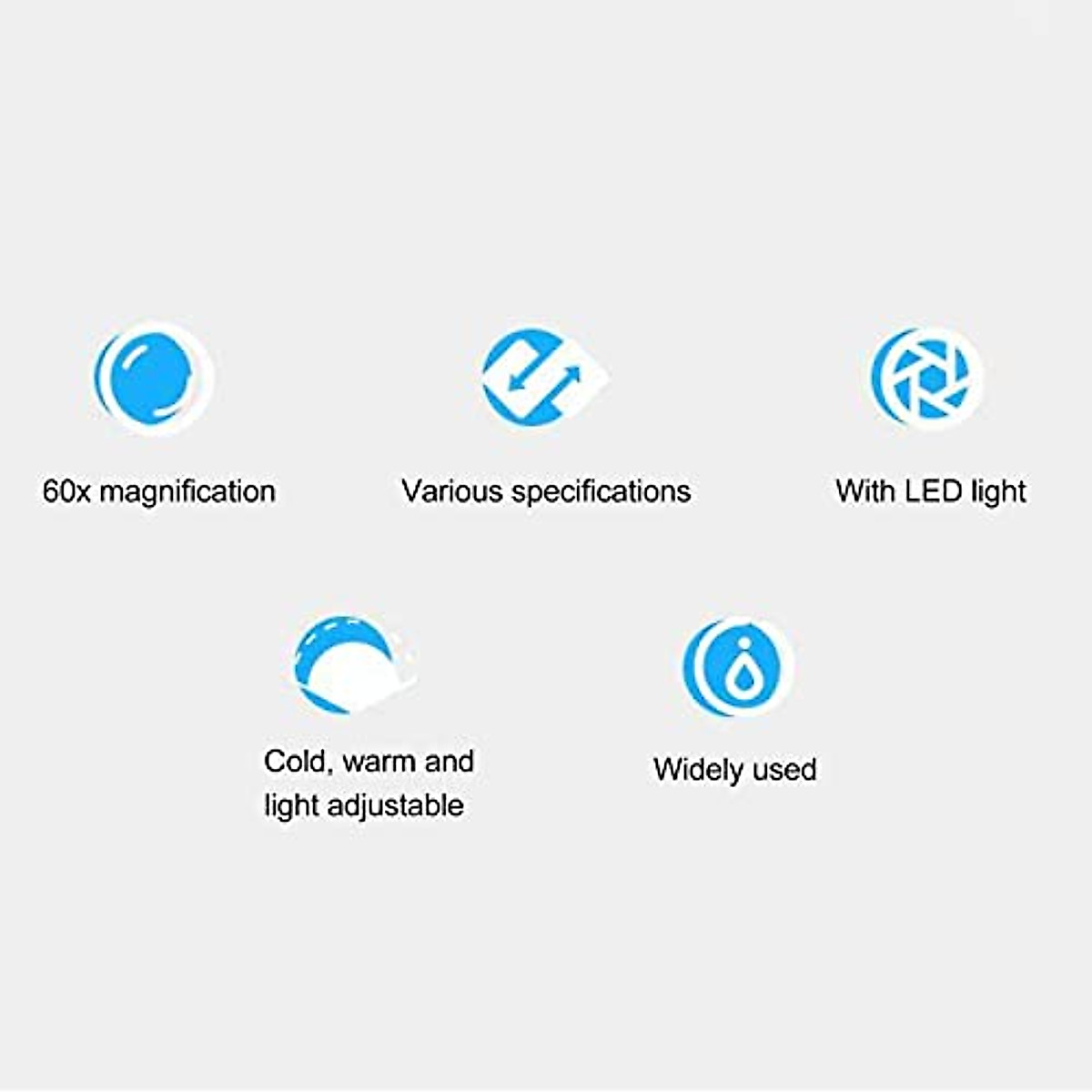 Portable 60 X Clearer Imaging Wide Irradiation Range Microscope with Money Detect Function[White], Handheld Mini LED Illuminated Microscope, Magnifying Glass Microscope Pocket Microscope Mini Mic