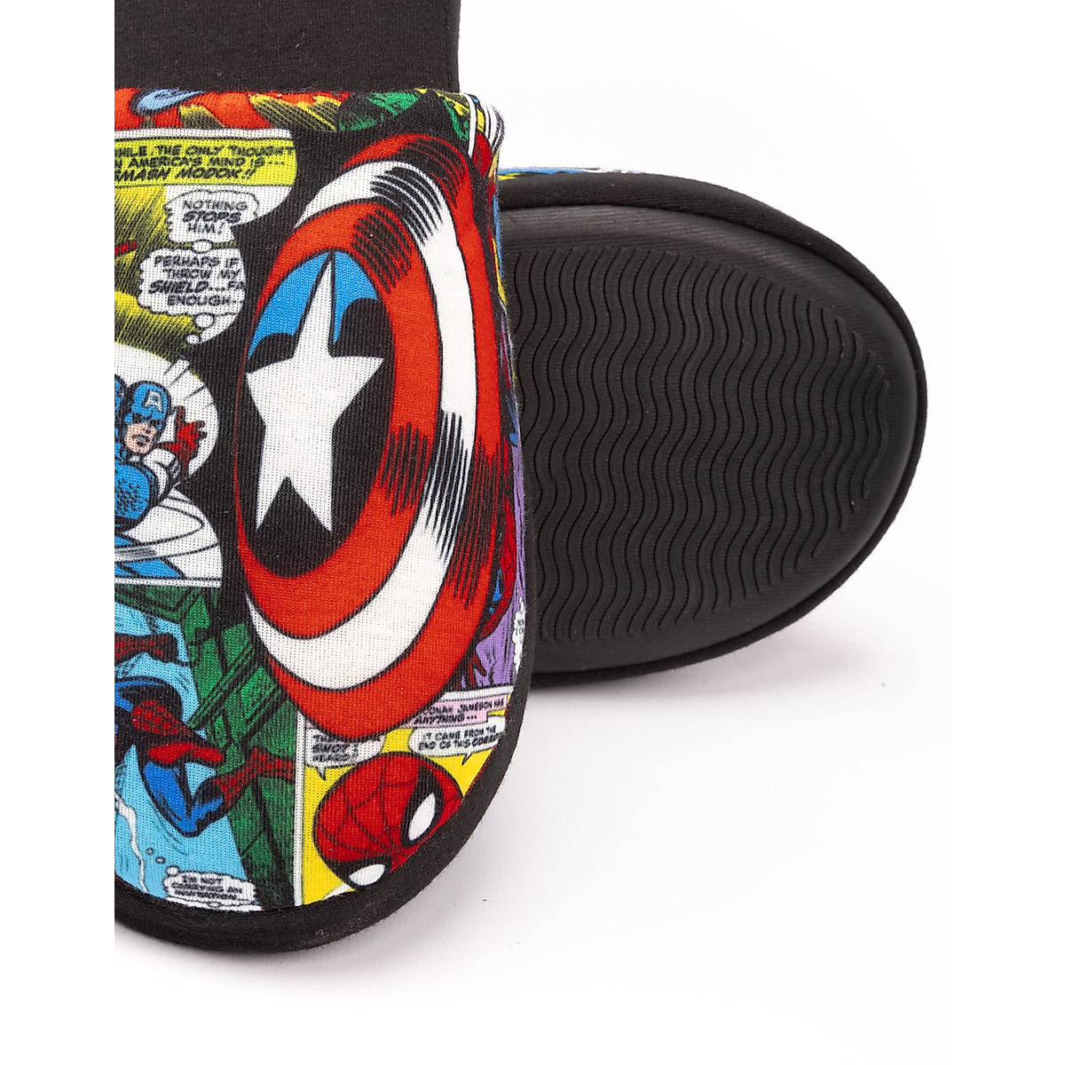 Marvel Avengers Slippers Comic Mens Slip On House Shoes Loafers 9-10 UK